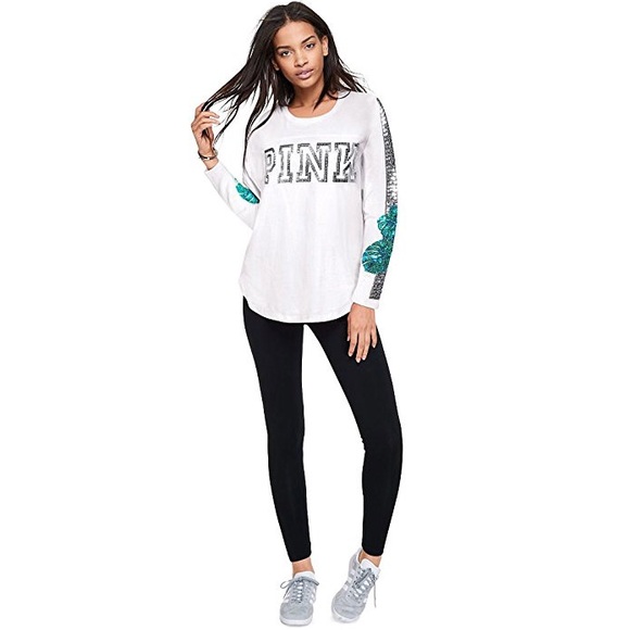 PINK Victoria's Secret | Tops | Nwt Victorias Secret Bling Football Tee ...